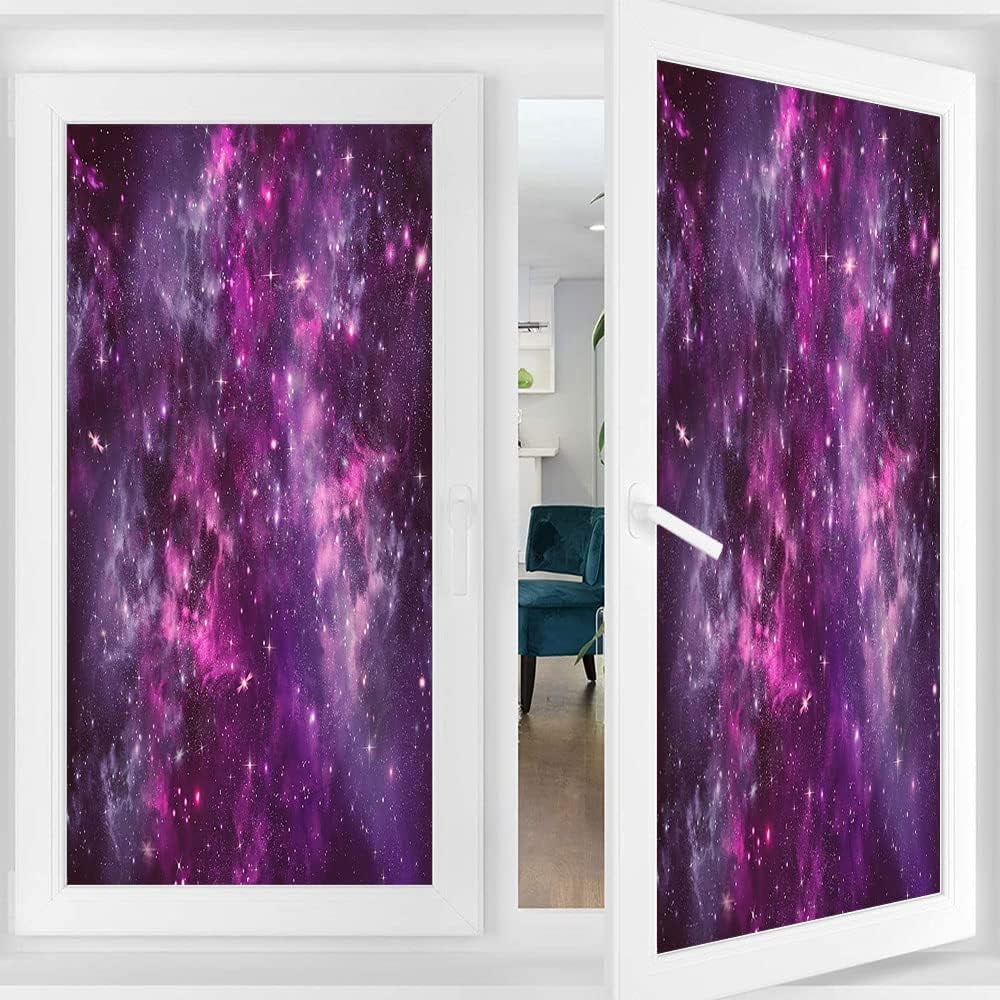 Purple Adhesive Window Film, Nebula Gas Cloud Deep Dark In Outer Space ...