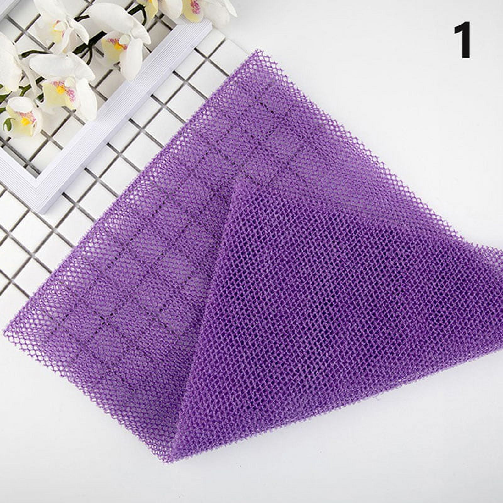 (Purple) African Net Sponge Exfoliating Body Scrubbing Wash Net ...