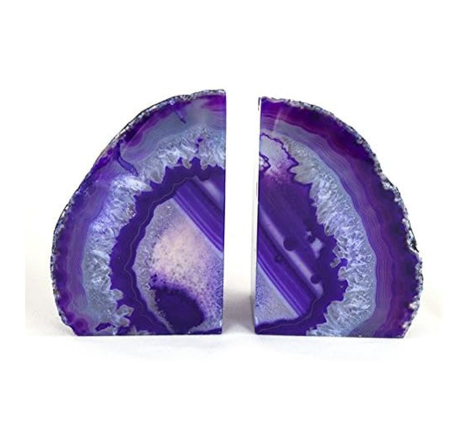 Purple Agate Book Ends - Made from The Finest Grade Brazilian Agate ...