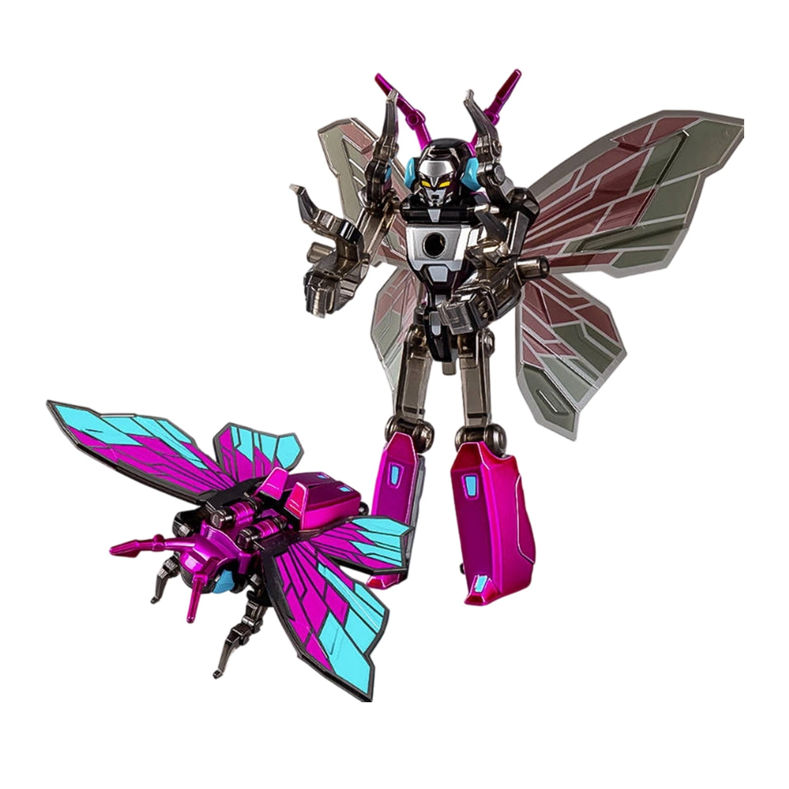 Purple Alloy Insect Mecha Transformation Robot With Interchangeable ...