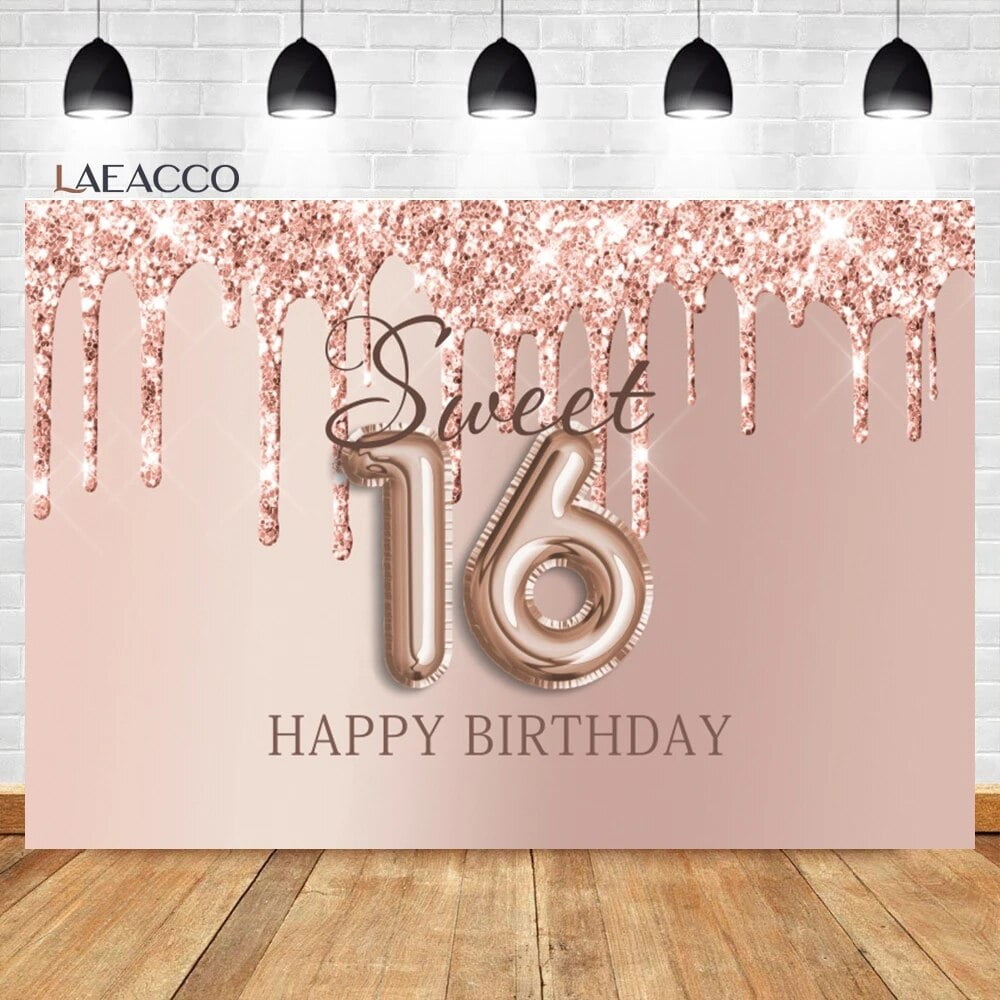 Purple And Black Birthday Backdrop Glitter Spots Balloons Dimonds Women ...