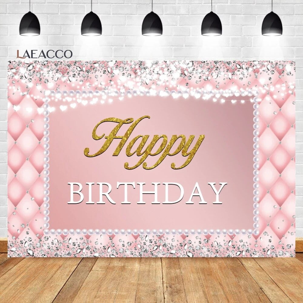 Purple And Black Birthday Backdrop Glitter Spots Balloons Dimonds Women ...