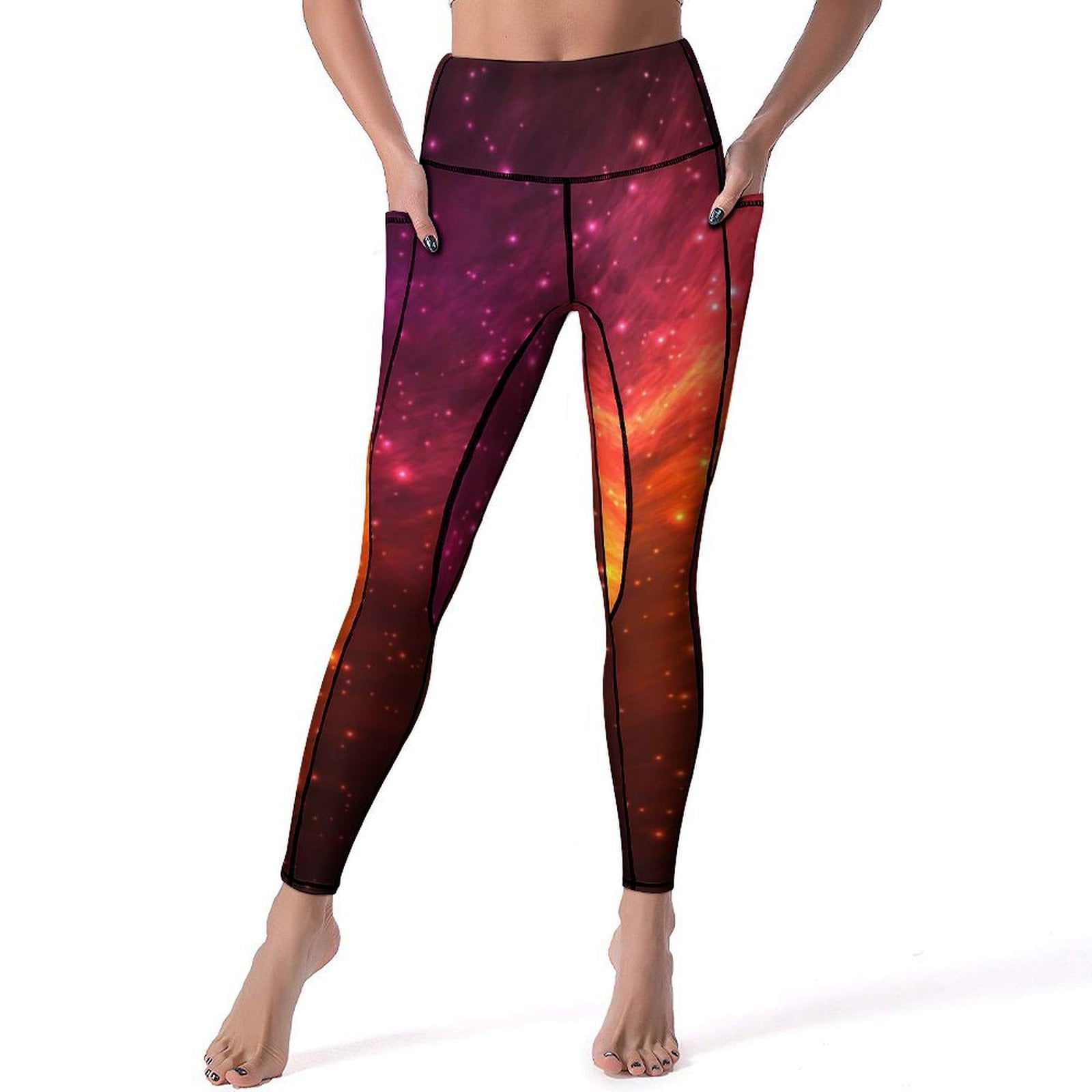 Purple And Blue Galaxy Leggings Sexy Outer Space Push Up Yoga Pants ...
