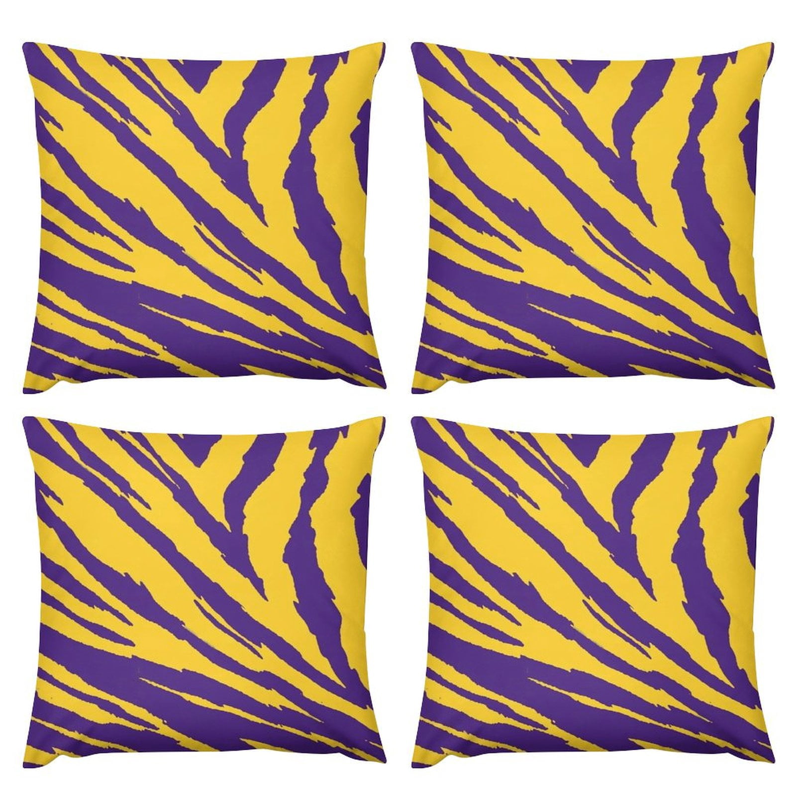 Purple And Gold Tailgate Swag - Claw Marks 4 Pcs Cushion Covers Sofa ...