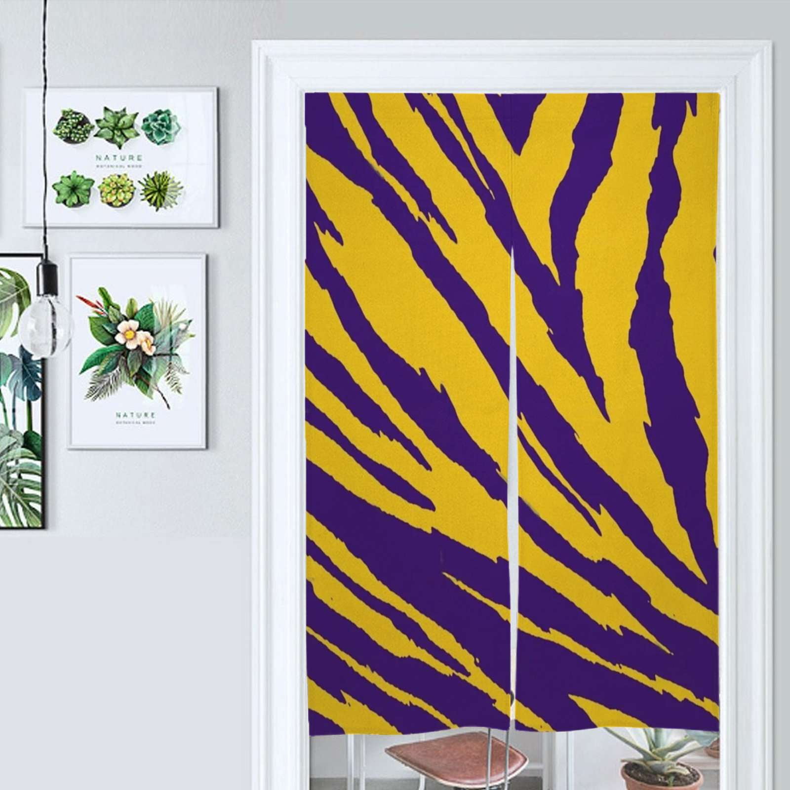 Purple And Gold Tailgate Swag - Claw Marks Door Curtain Nordic Living ...
