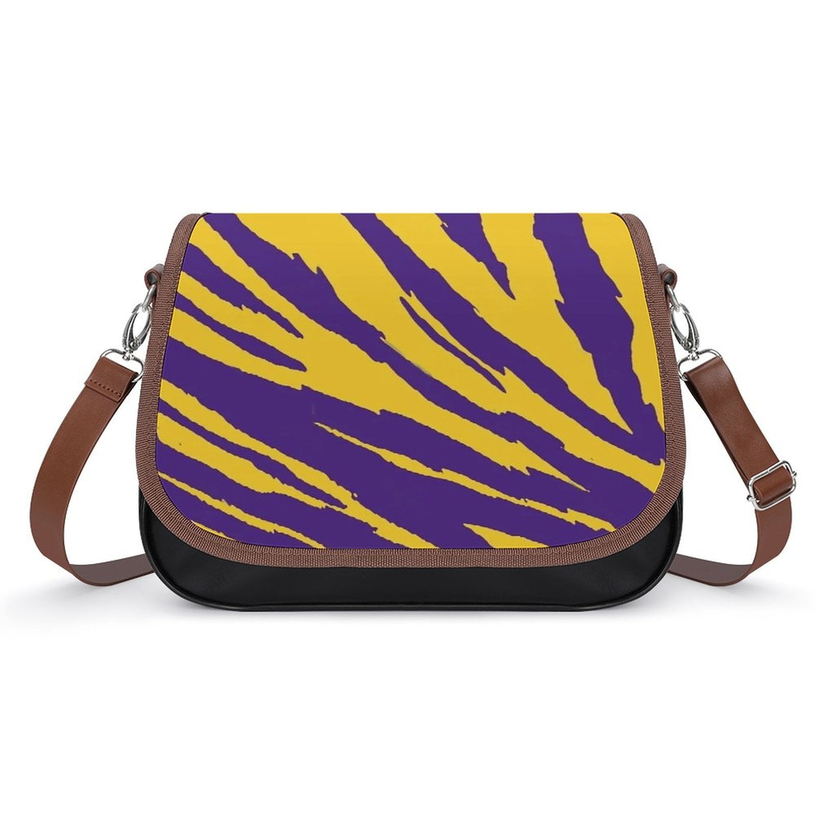 Purple And Gold Tailgate Swag - Claw Marks Vintage Crossbody Bag for ...
