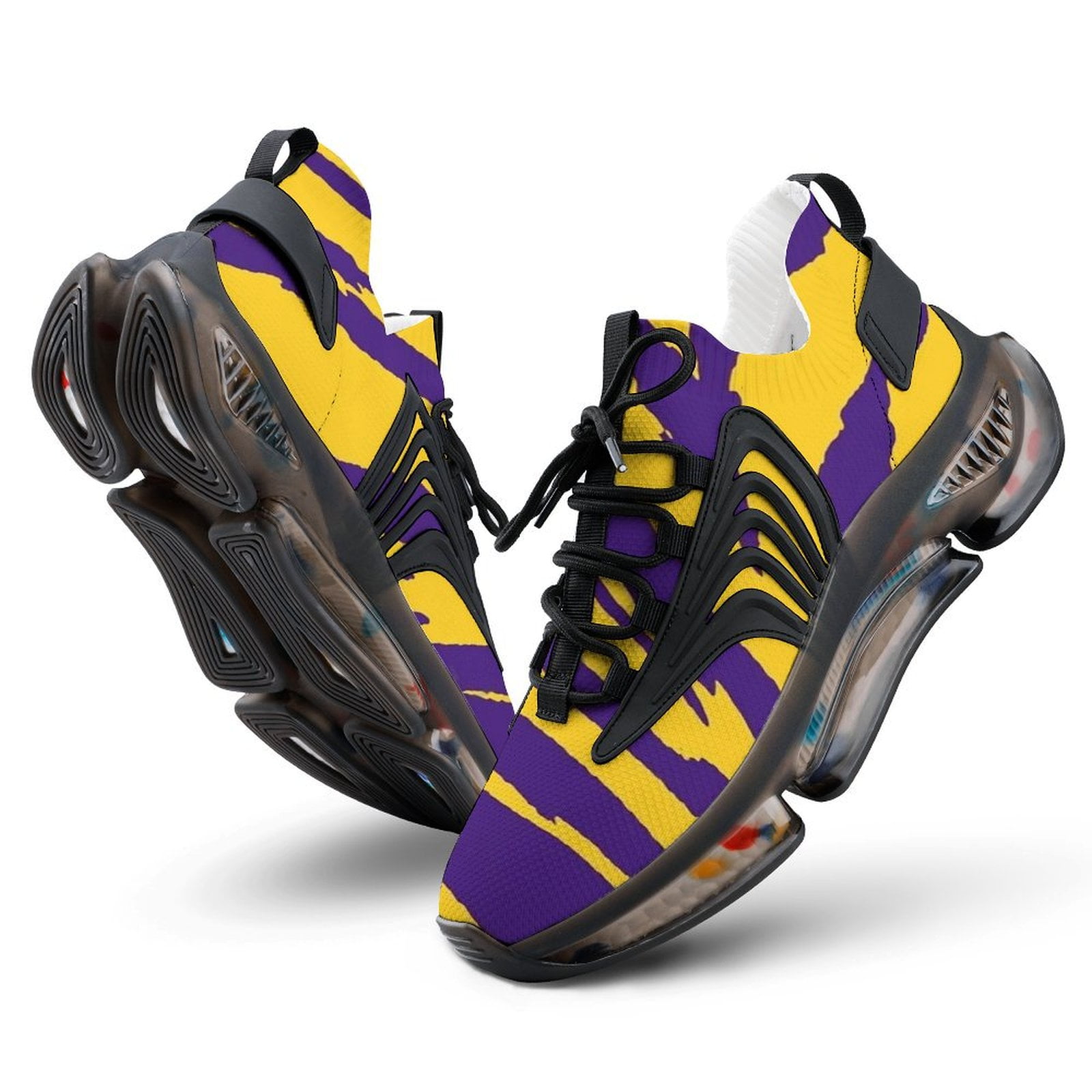 Purple And Gold Tailgate Swag - Claw Marks Walking Shoes for Men Woman ...