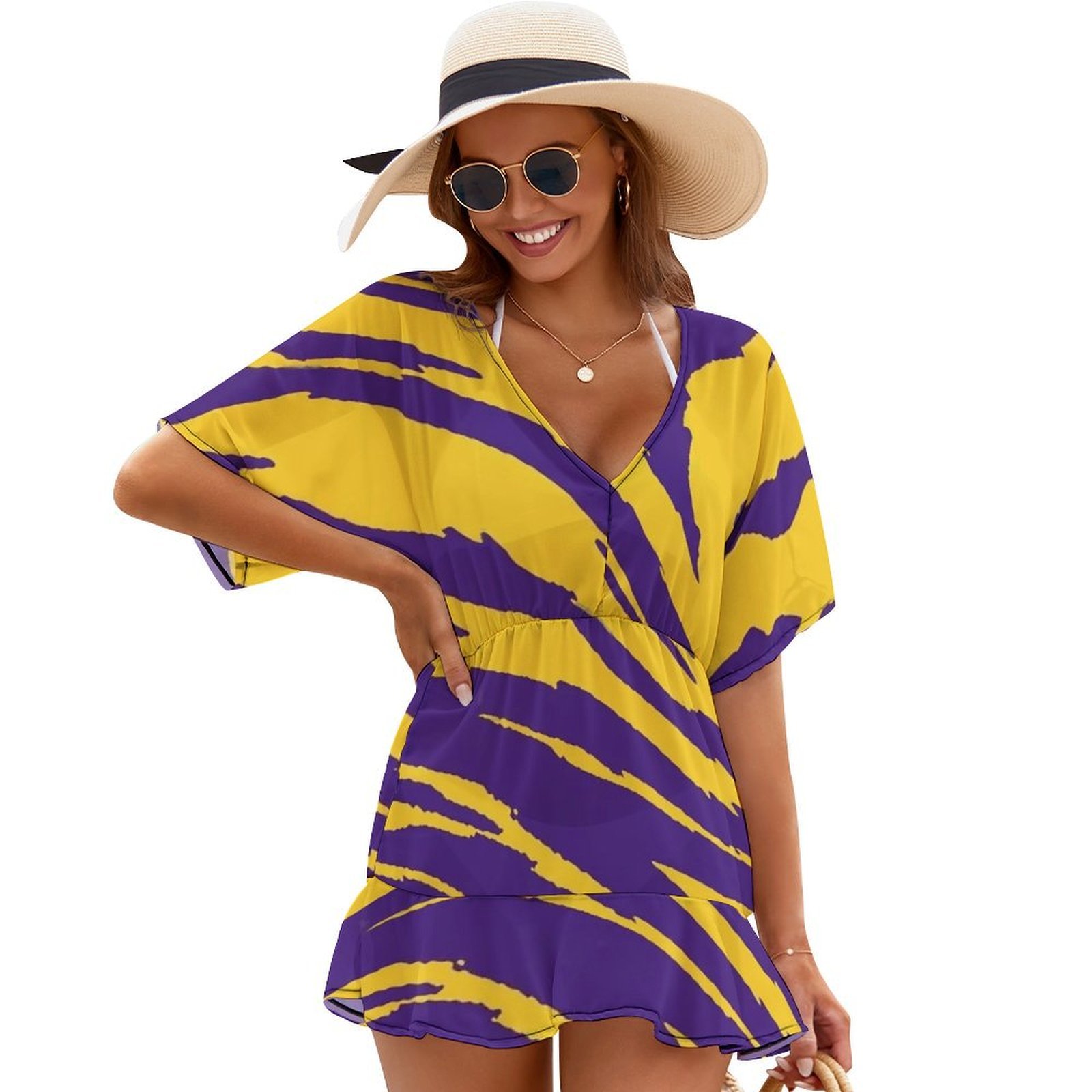 Purple And Gold Tailgate Swag - Claw Marks Women's Luxury Party Dress ...