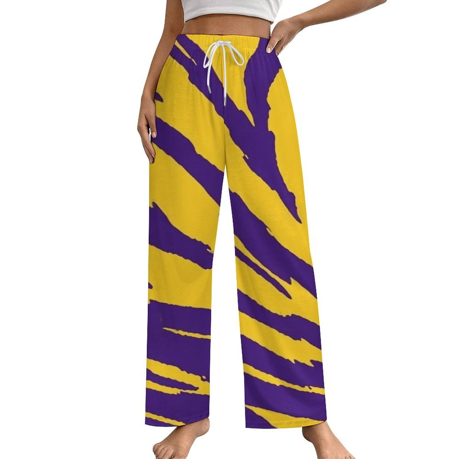 Purple And Gold Tailgate Swag - Claw Marks Women's Pajamas Pajama Pants ...