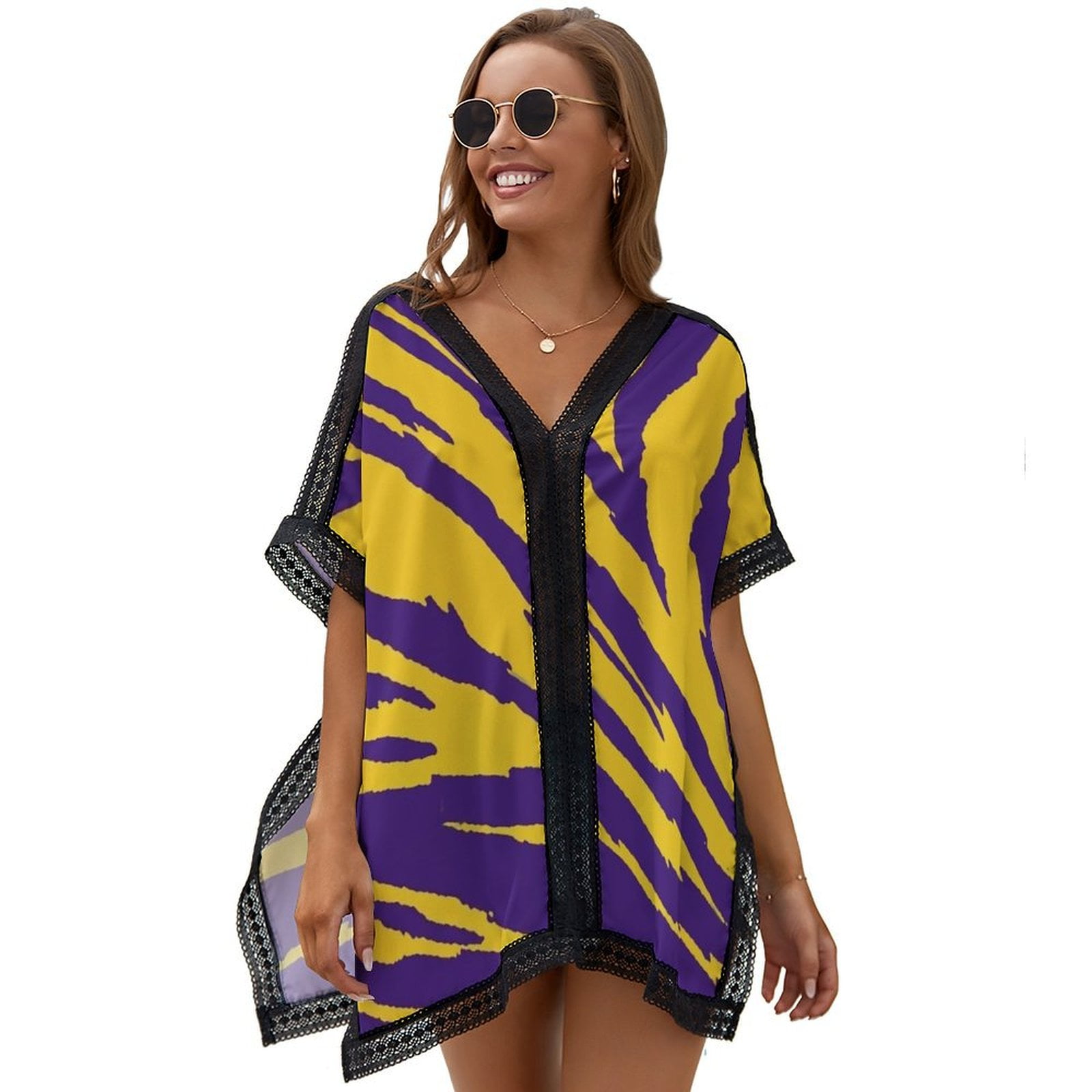Purple And Gold Tailgate Swag - Claw Marks Women's Swimsuit Coverup ...