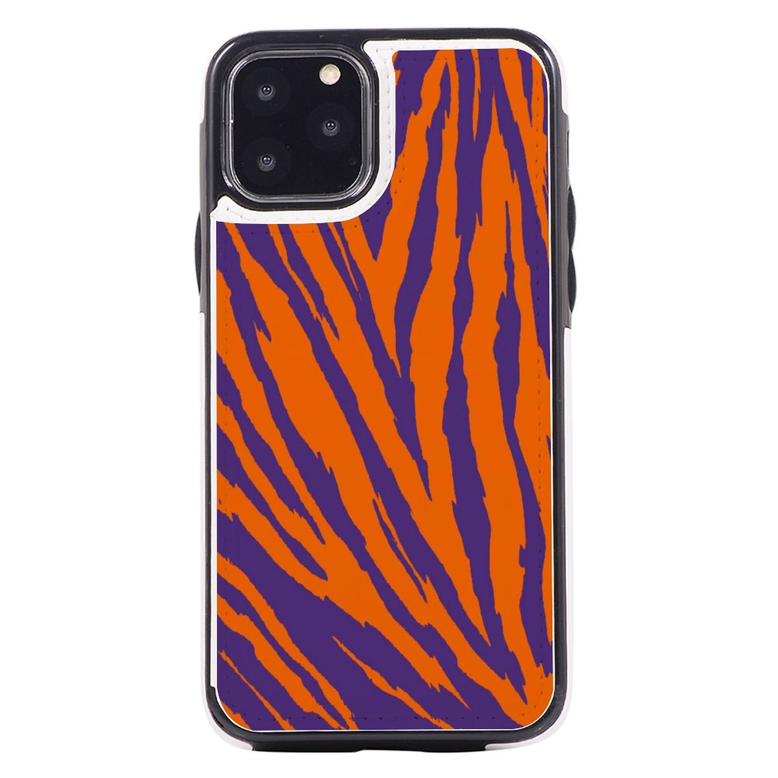 Purple And Orange Tailgate Swag Claw Marks Leather Wallet Case for ...