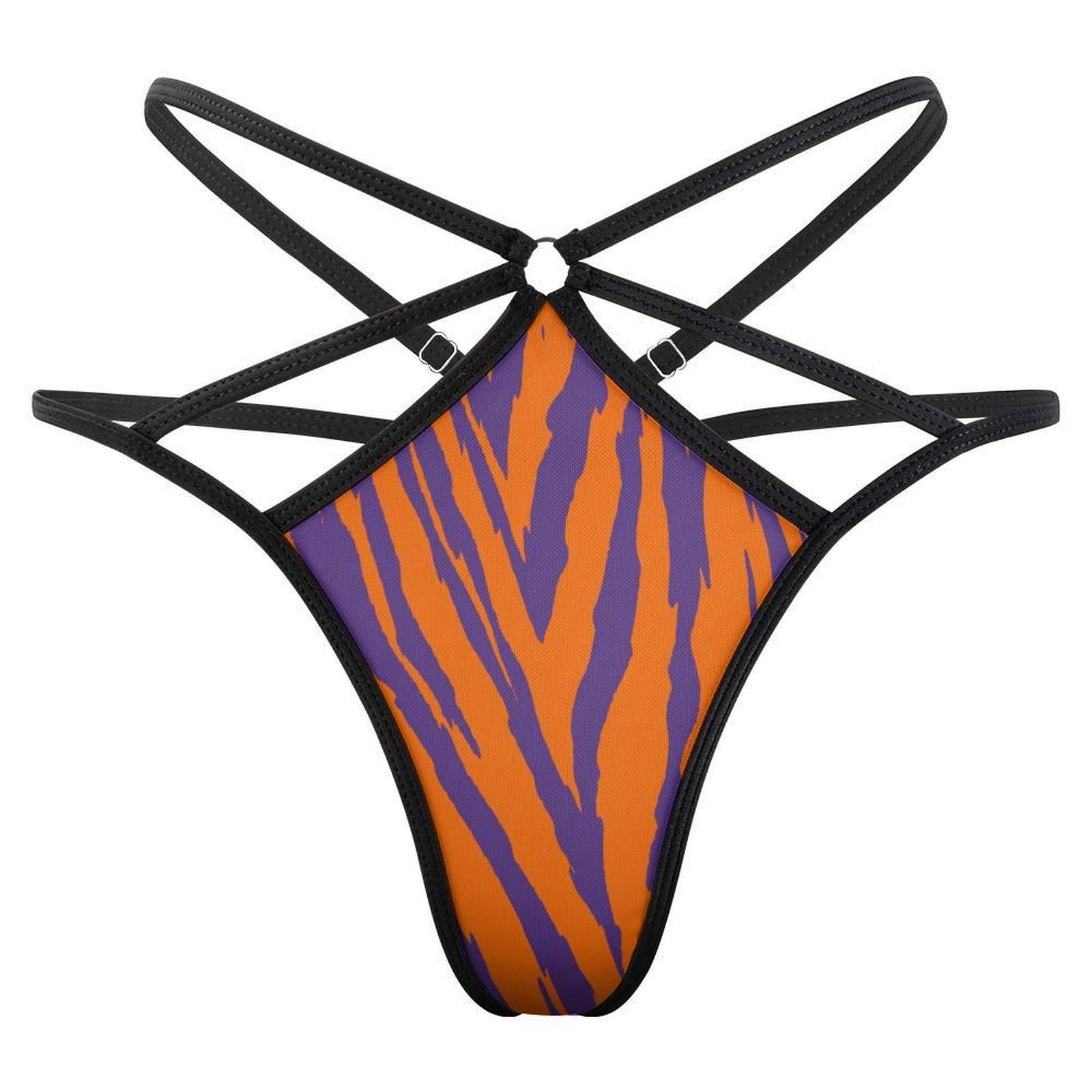 Purple And Orange Tailgate Swag Claw Marks Open Type Women's Panties ...