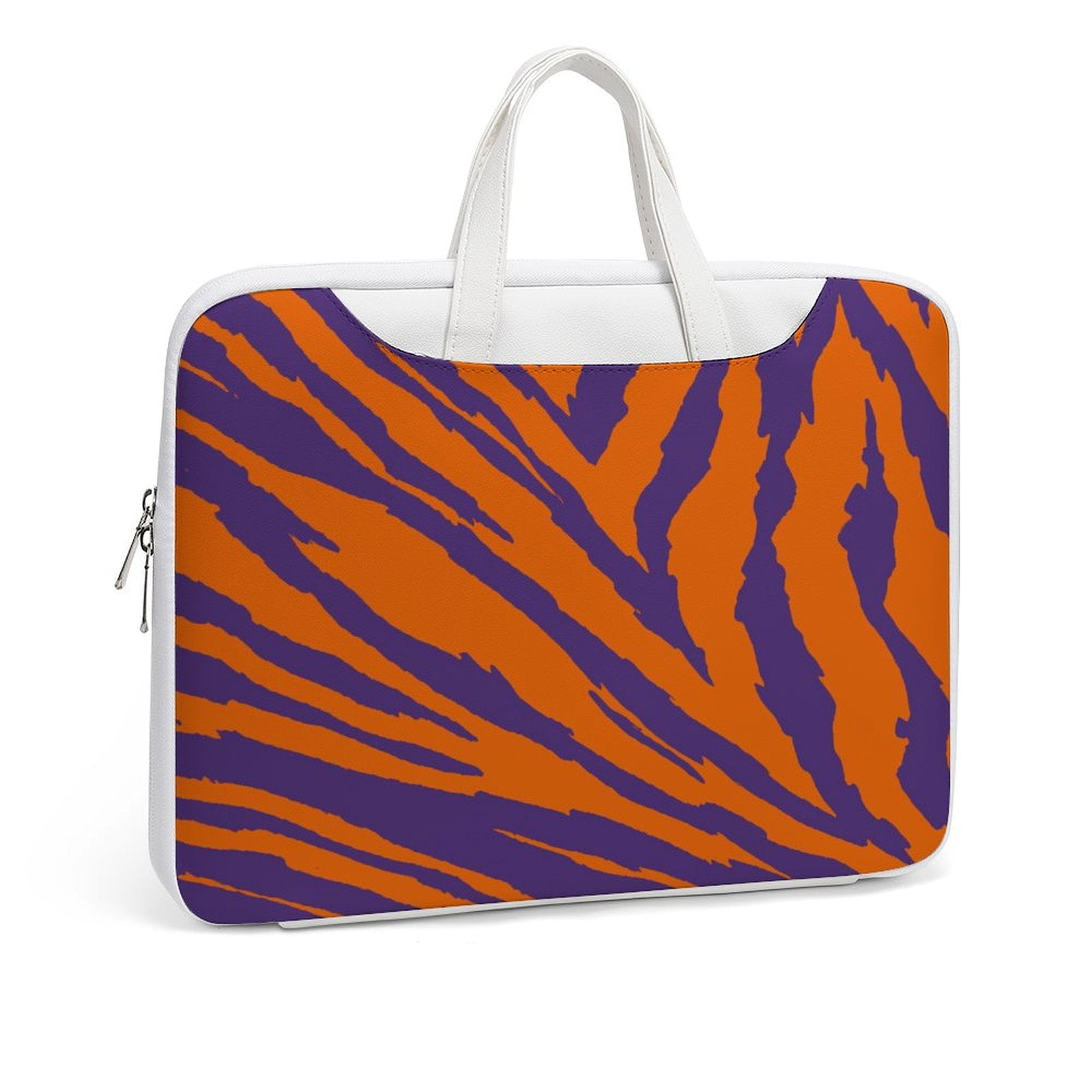 Purple And Orange Tailgate Swag Claw Marks PU Leather Laptop Bag Women ...