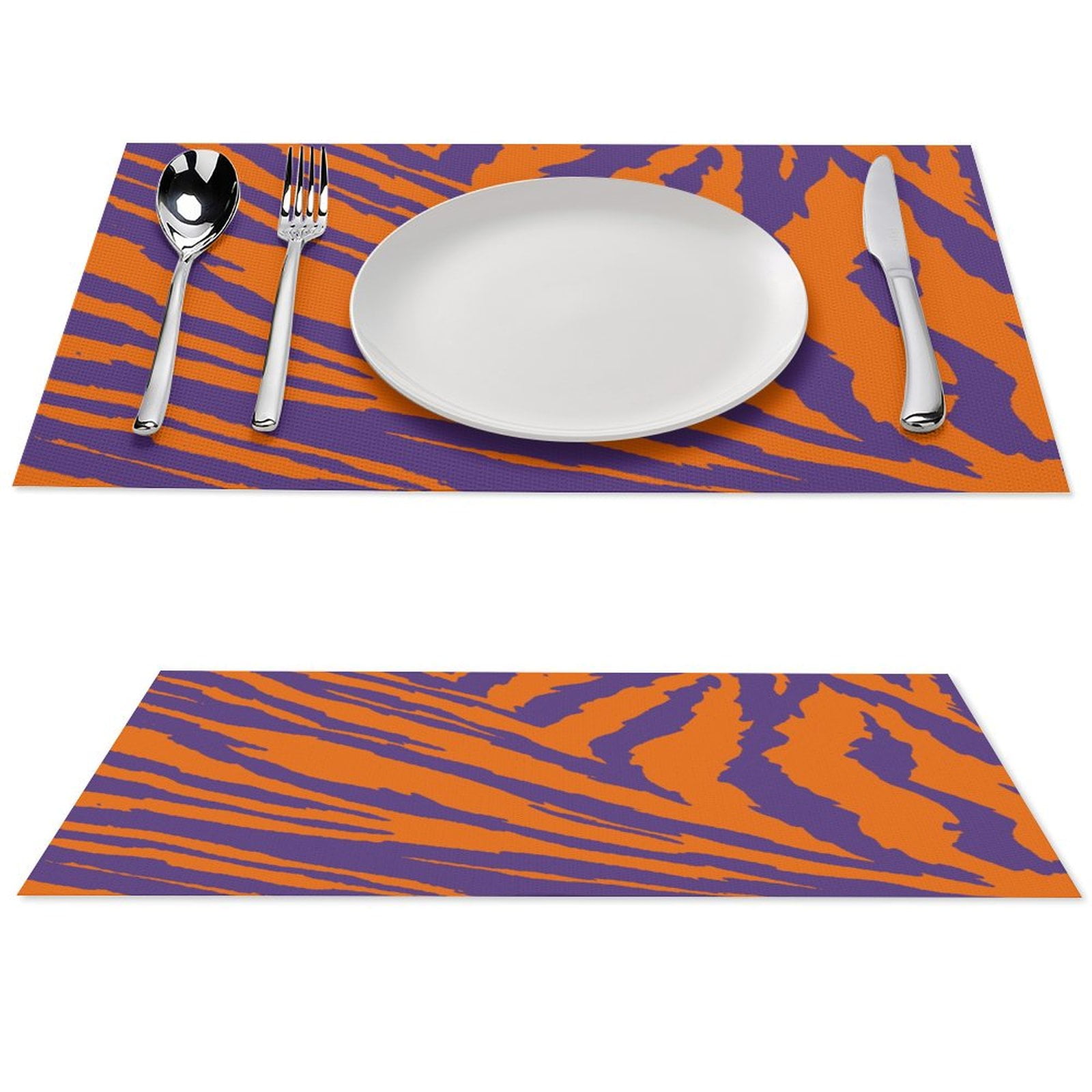 Purple And Orange Tailgate Swag Claw Marks PVC Waterproof Place Mats ...