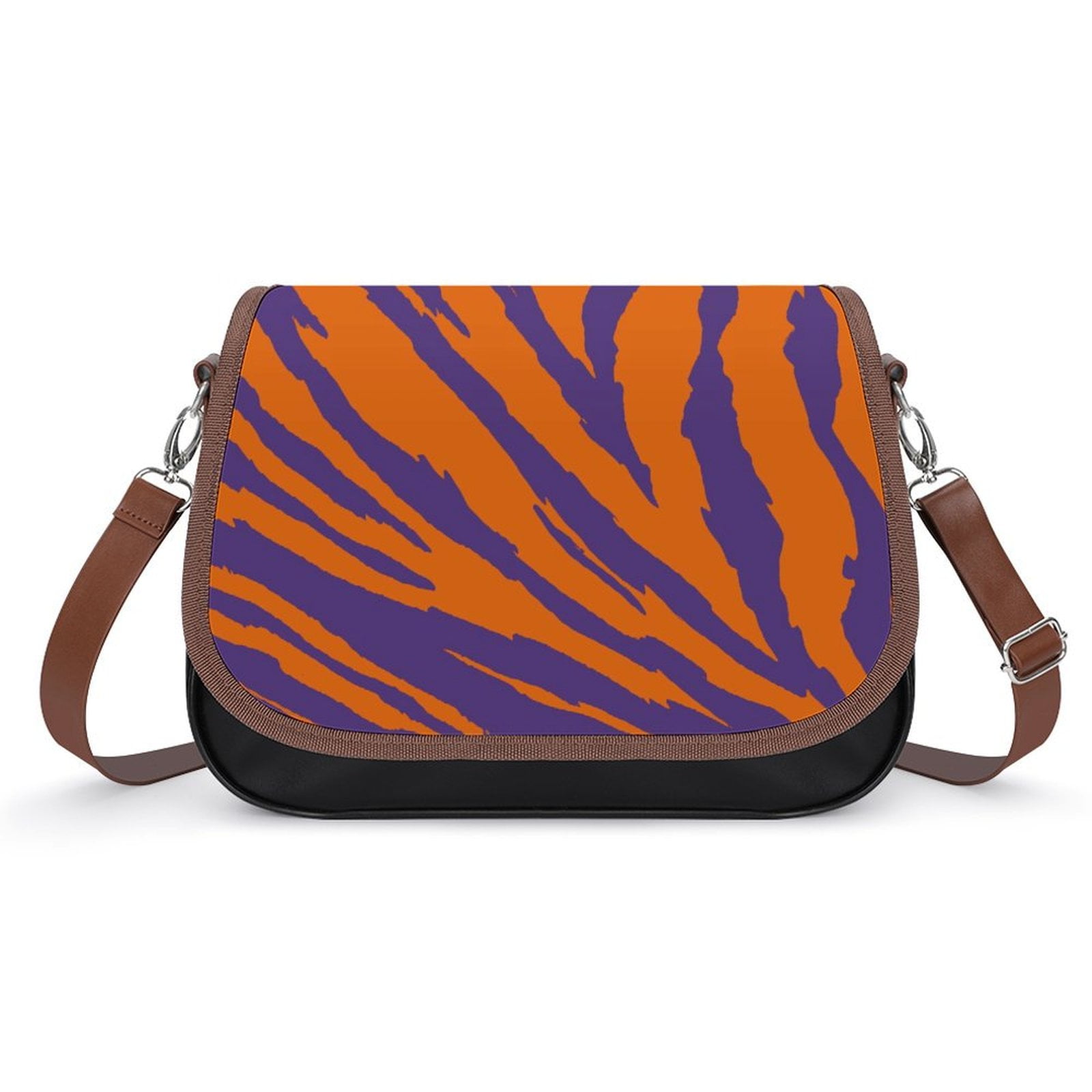 Purple And Orange Tailgate Swag Claw Marks Vintage Crossbody Bag for ...