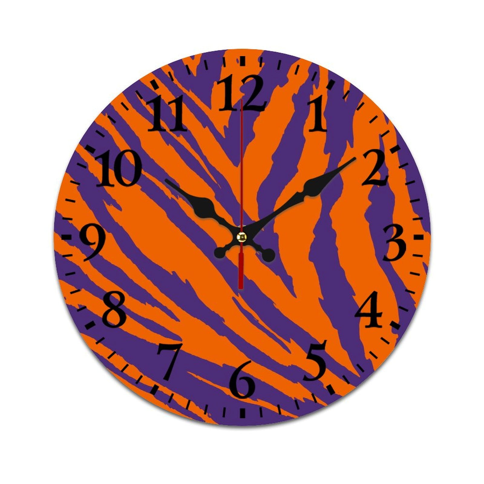 Purple And Orange Tailgate Swag Claw Marks Wall Clock Modern Design ...