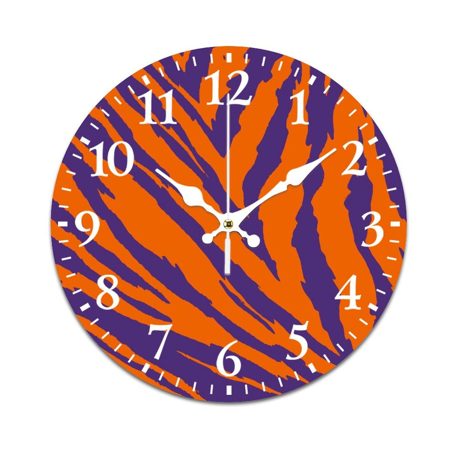 Purple And Orange Tailgate Swag Claw Marks Wall Clock Modern Design ...