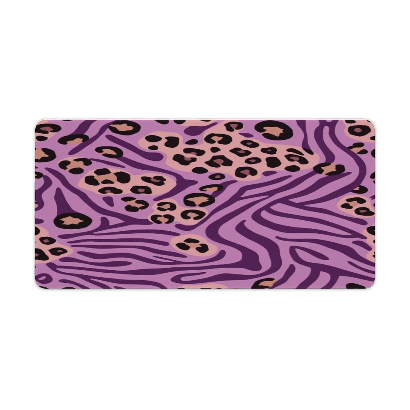 Purple Animal Print Mouse Pad Gamer Computer Accessories Keyboard Table ...