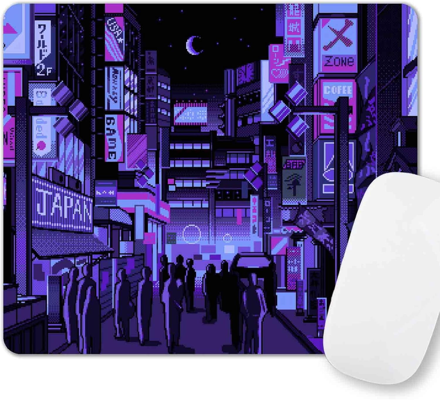 Purple Anime Mouse Pad, Retro Vaporwave Mousepad, Square Premium ...