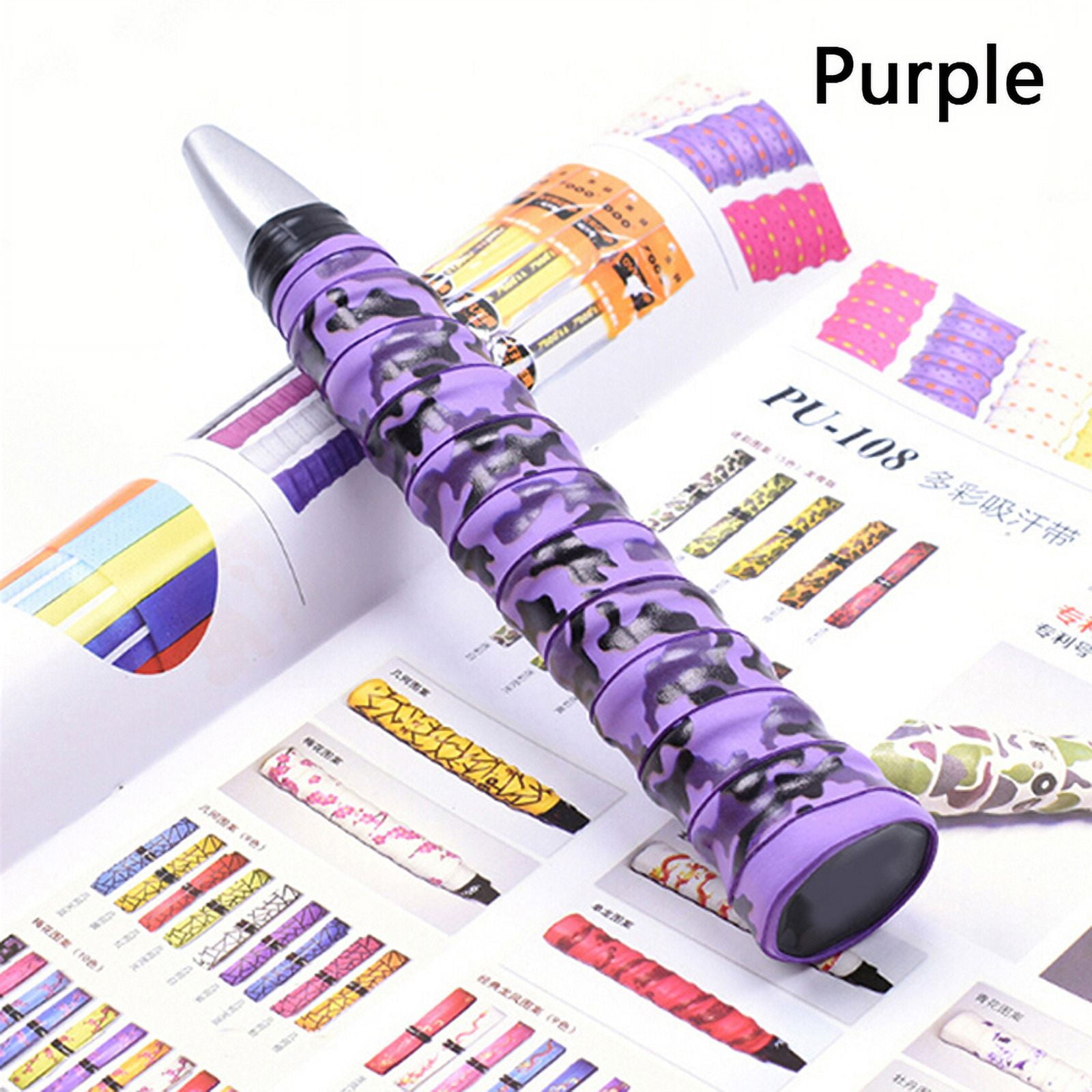 (Purple) Anti-slip Racket Tennis Badminton Sweat Absorption Handle Grip ...