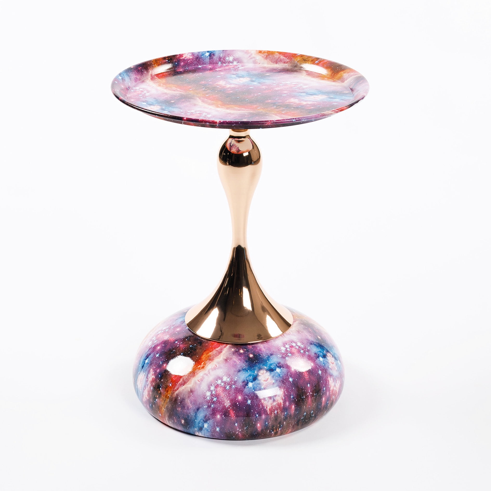Purple Art Deco Round Metal Table for Coffee and End in Primary Living ...