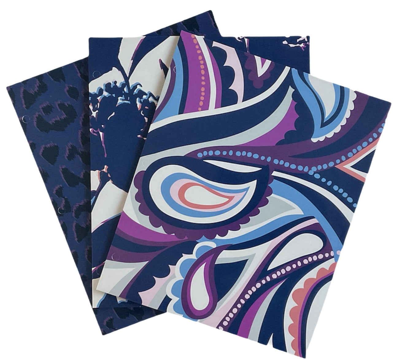 Purple Back to School Folders 2 Pocket Portfolios Paisley Floral ...