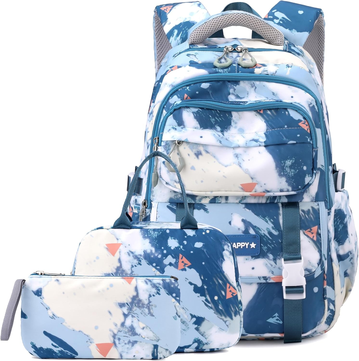 Purple Backpack with Lunch Box Elementary Middle High School Backpacks ...