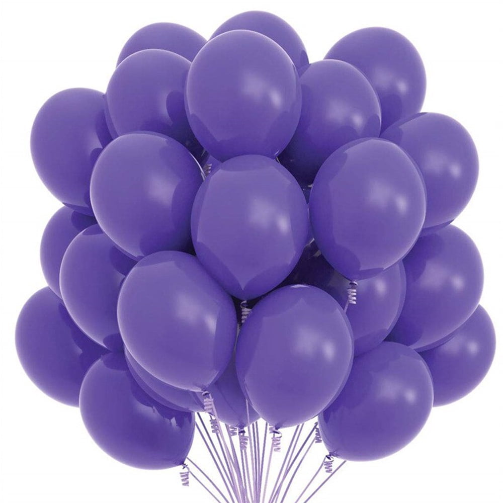Purple Balloons, 20 pcs 10 inch Latex Balloons, Birthday Balloons ...