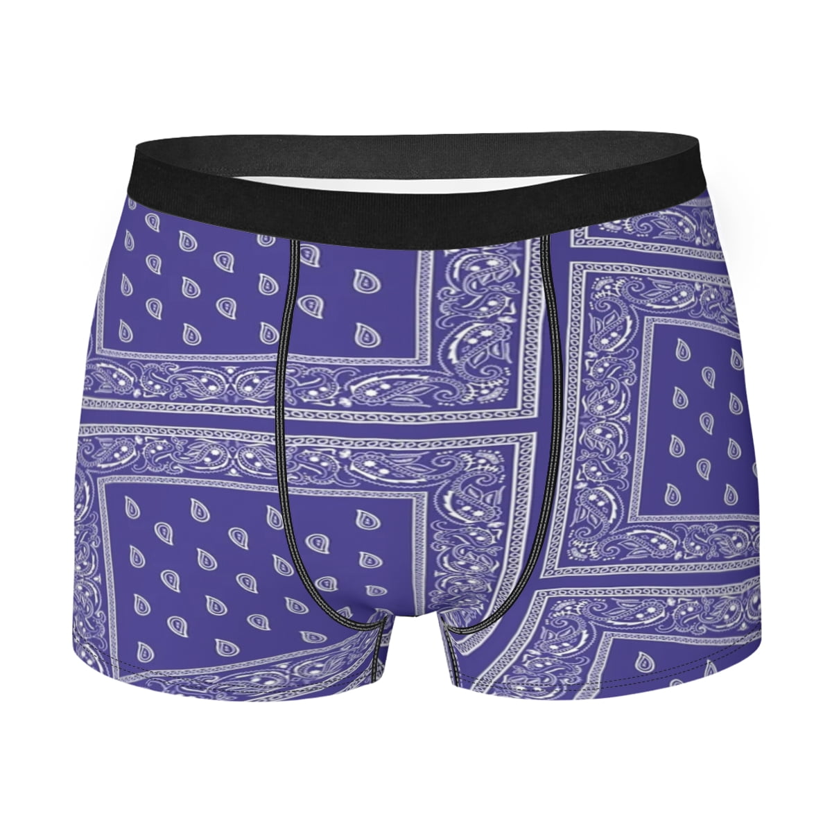 Purple Bandana Boxer Shorts For Man 3D Print Male Underwear Panties ...