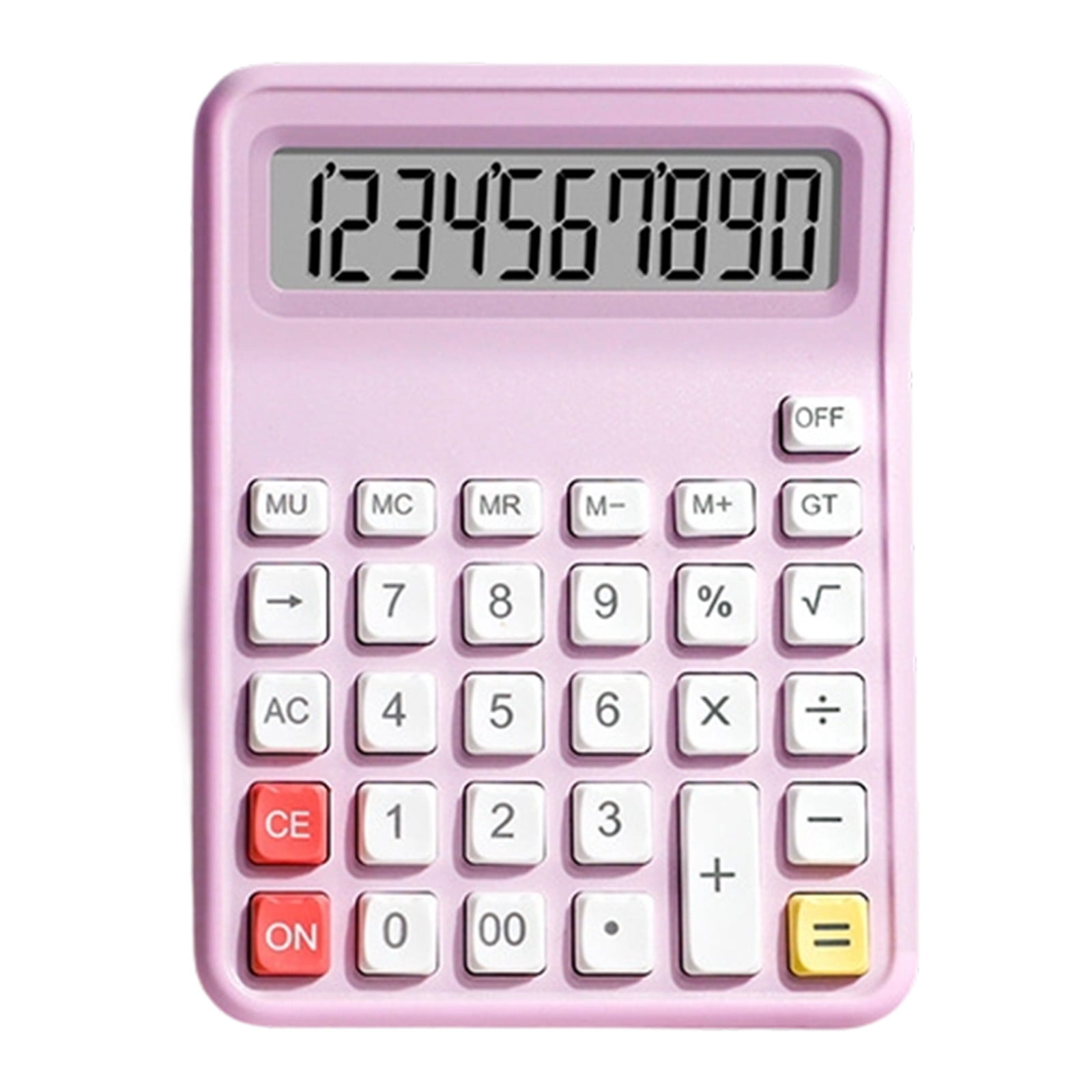 Purple Basic Calculator Portable Silent Keyboard School Office Home Use ...