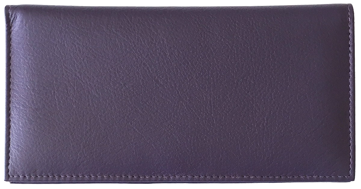 Purple Basic Leather Checkbook Cover - Walmart.com