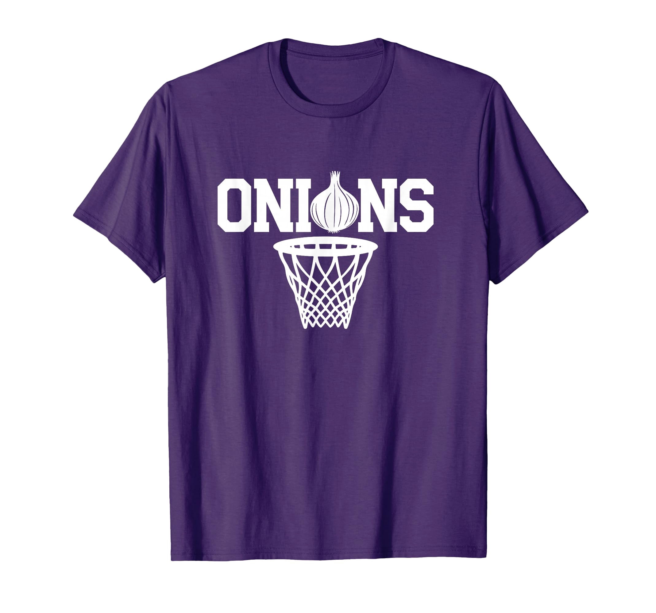 Purple Basketball Hoop Onion Graphic T-Shirt for Fun and Unique Style ...