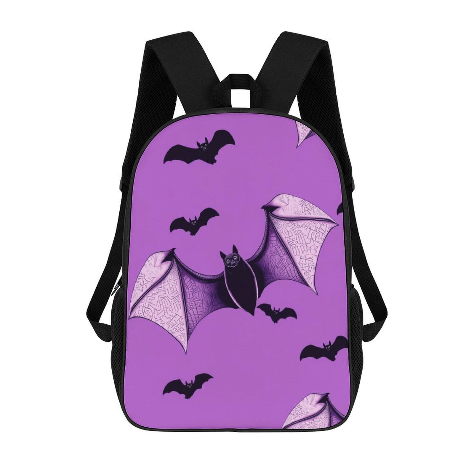 Purple Bat Backpack Lightweight Outdoor Backpack Student Bag For Teens ...