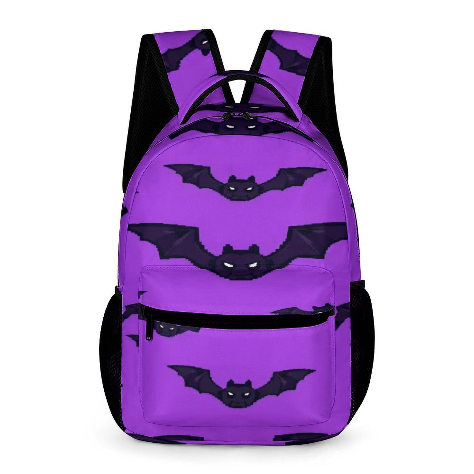Purple Bat Backpacks School Bag Lightweight Student Bookbag Unisex ...