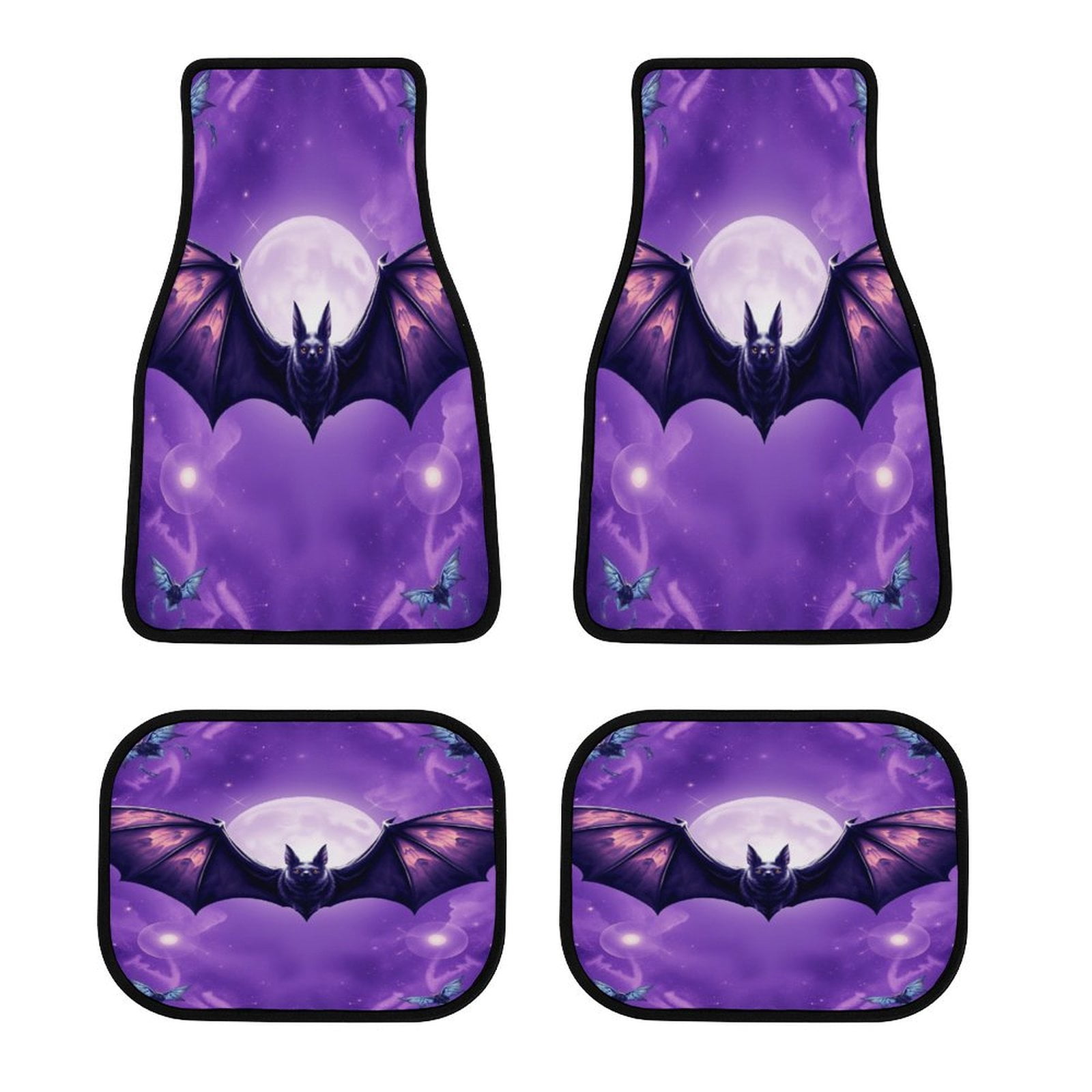 Purple Bat Car Floor Mats 4 Pieces Car Floor Mats Full Set, All Weather ...