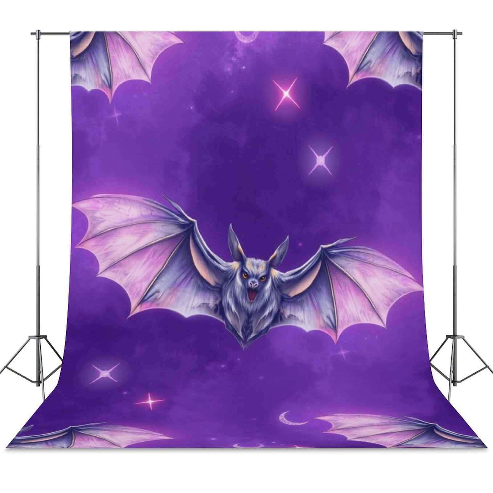 Purple Bat Party Backdrop Birthday Decoration Backgrounds for ...