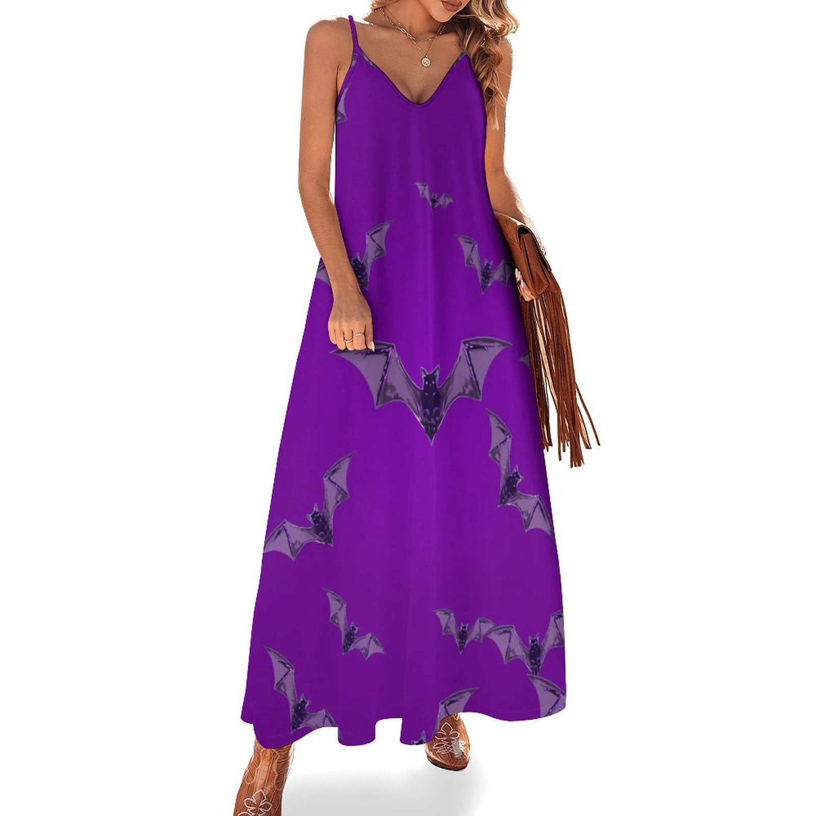 Purple Bat Sleeveless Dress Dresses for Women 2025 Luxury Designer ...