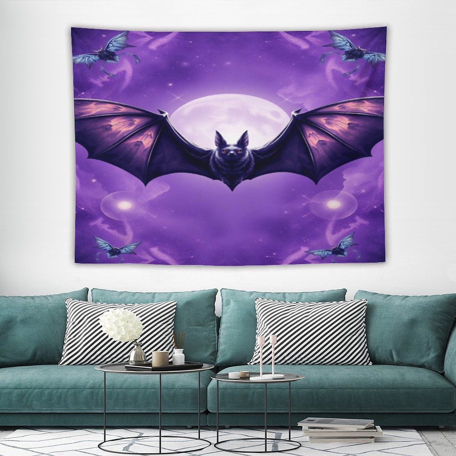 Purple Bat Tapestry Home Decoration Wall Hanging Art Decoration ...