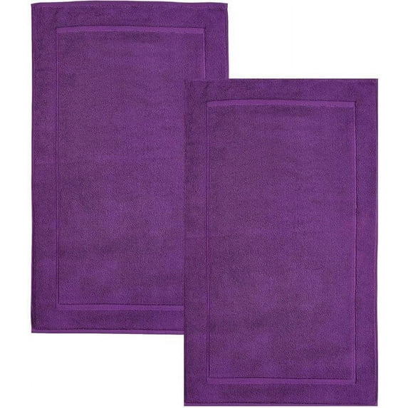 Purple Bath Mats, 21 x 34 inches, Pack of 2-100% Ring Spun Cotton,[Not ...