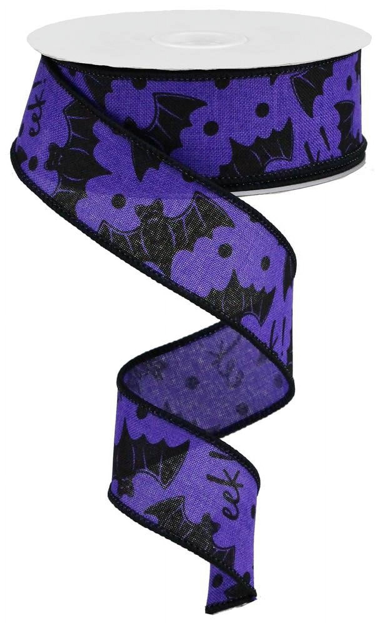 Walmart's Purple Bats Halloween Ribbon - 1 1/2" x 10 Yards, DIY Crafts ...