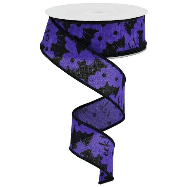 Walmart's Purple Bats Halloween Ribbon - 1 1/2" x 10 Yards, DIY Crafts ...