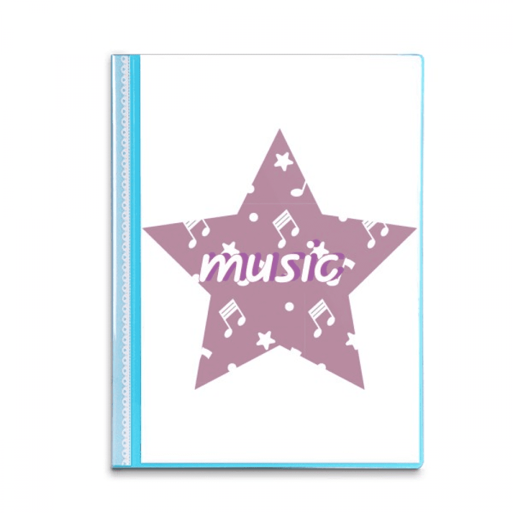 Purple Big Stars Music Notes Book Sheet Protectors Portfolio Binder ...