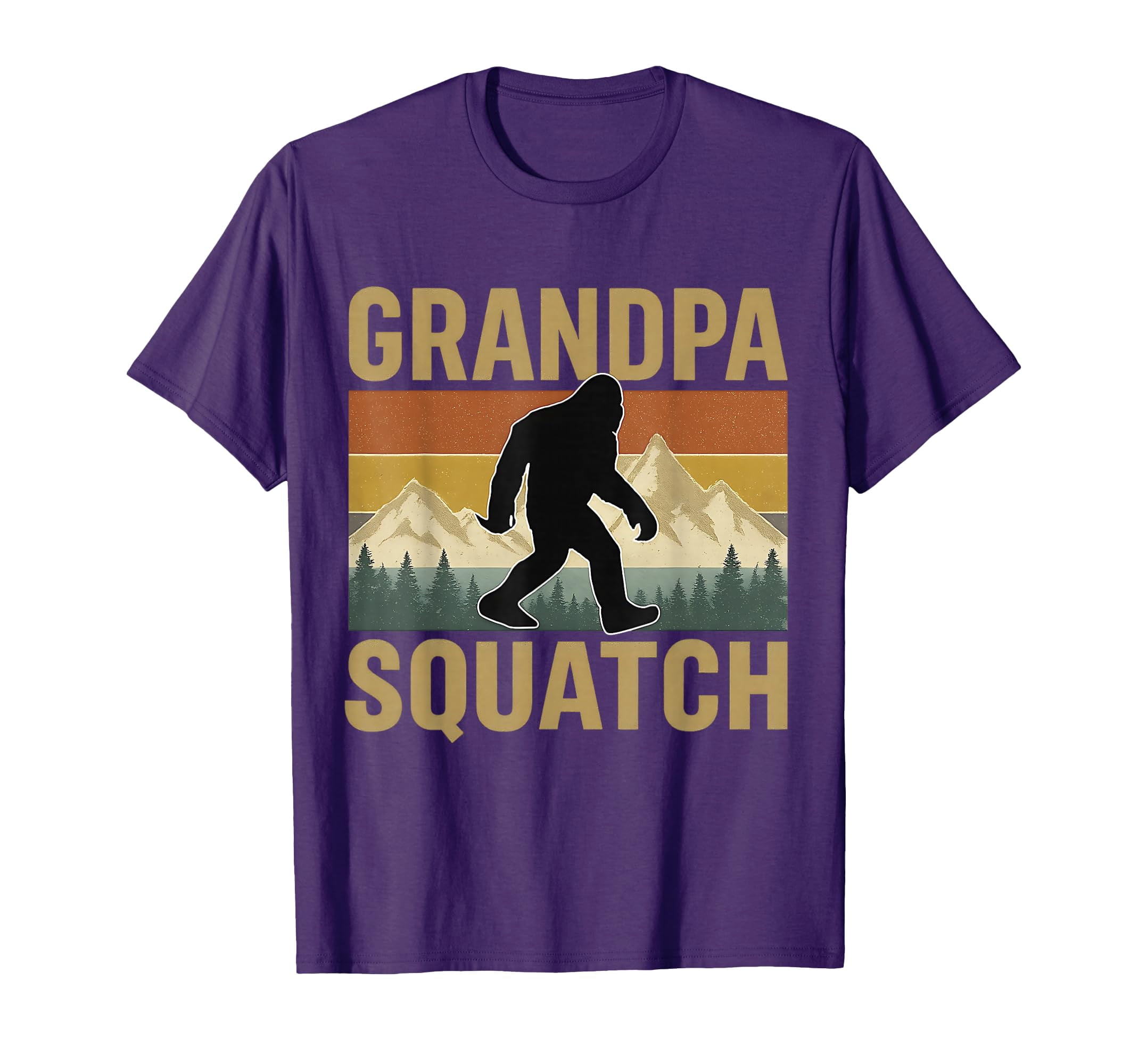 Purple Bigfoot Silhouette T-Shirt for Outdoor Adventure Lovers ...