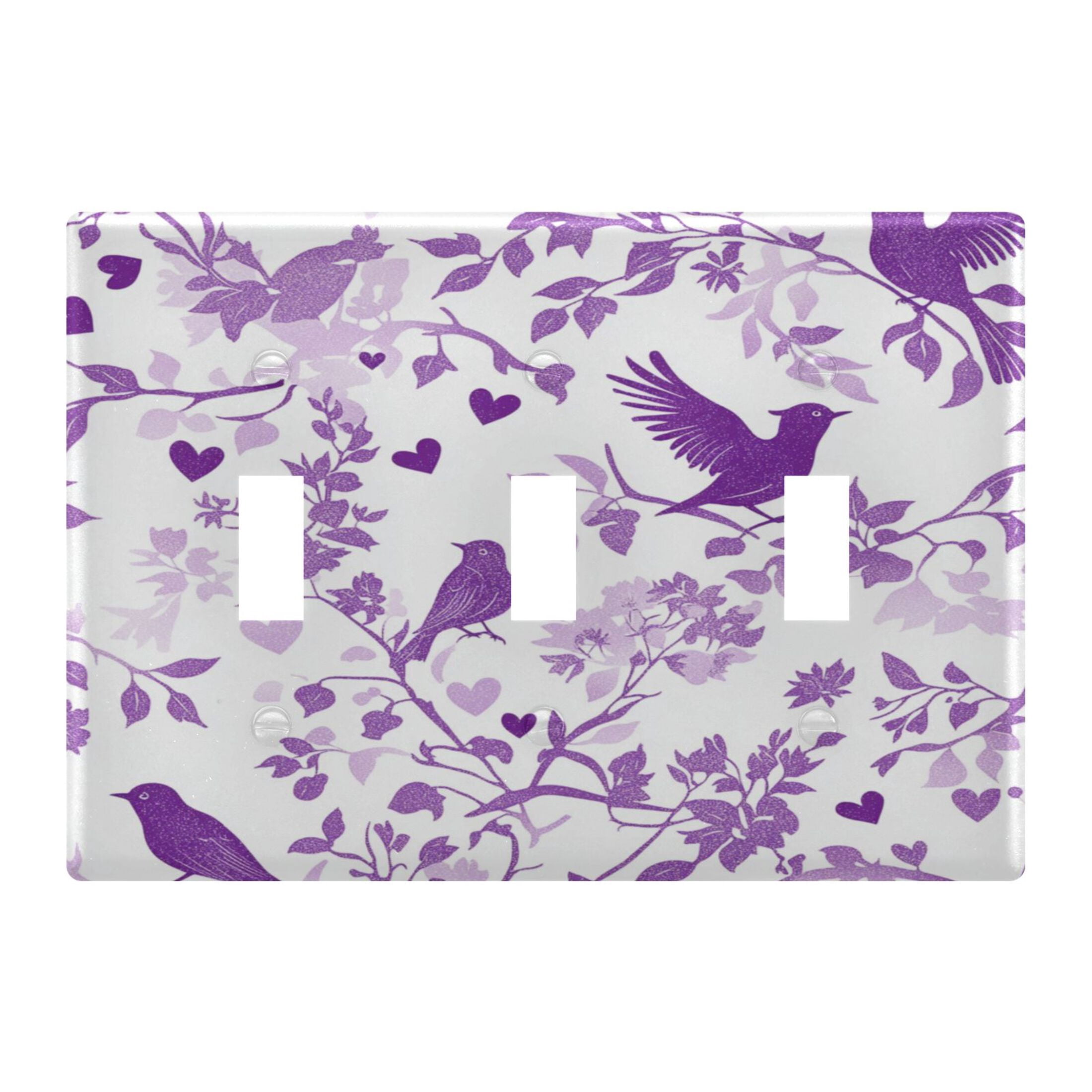 Purple Bird Silhouettes Decorative Light Switch Plates Switch Cover ...