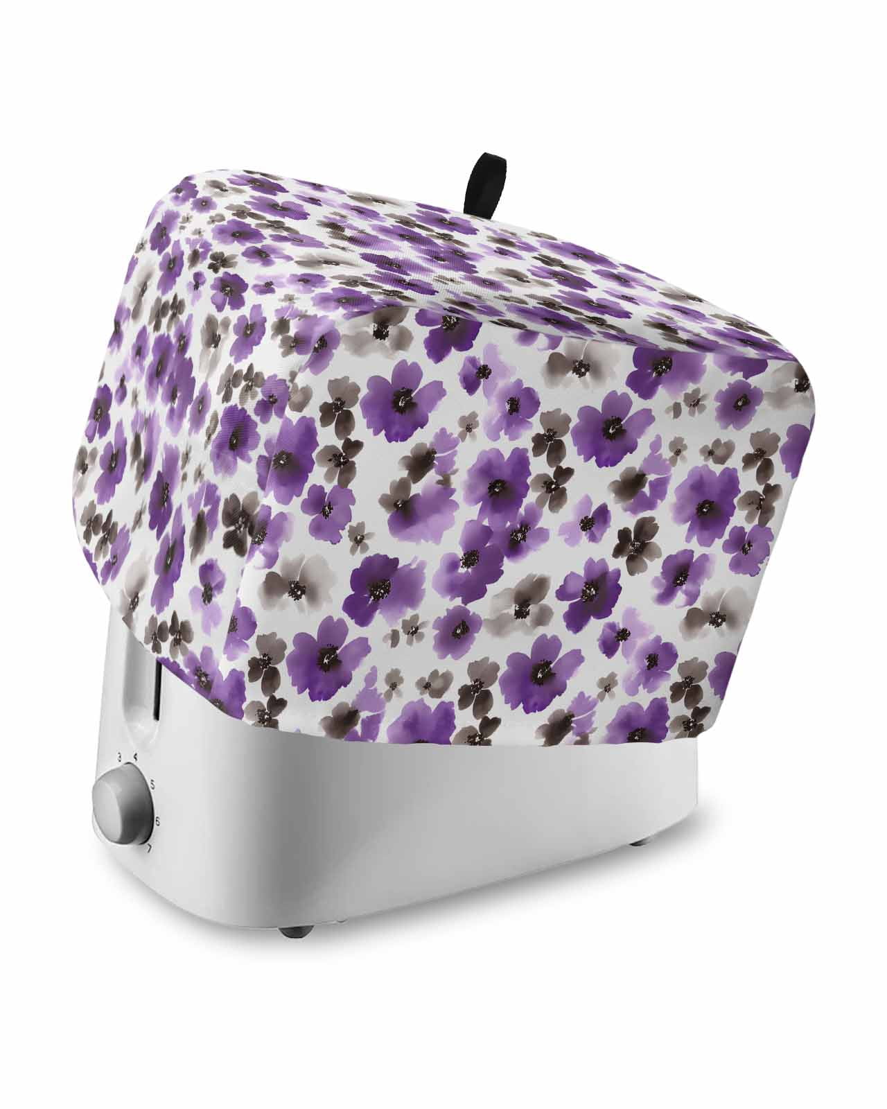 Purple Black Flower Toaster Cover 2 Slice, Small Kitchen Appliance ...