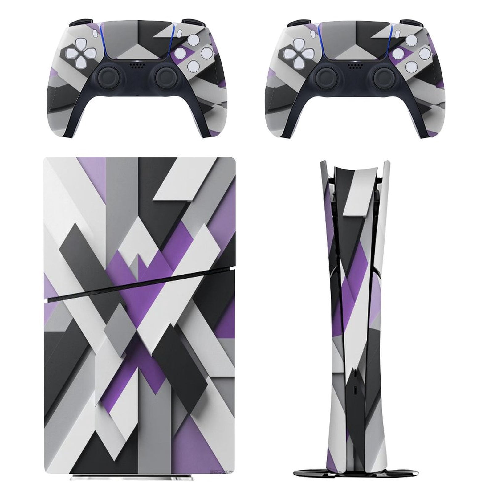 Purple Black Grey Abstract PS5/PS5 Slim Digital Disc Skin Sticker For ...