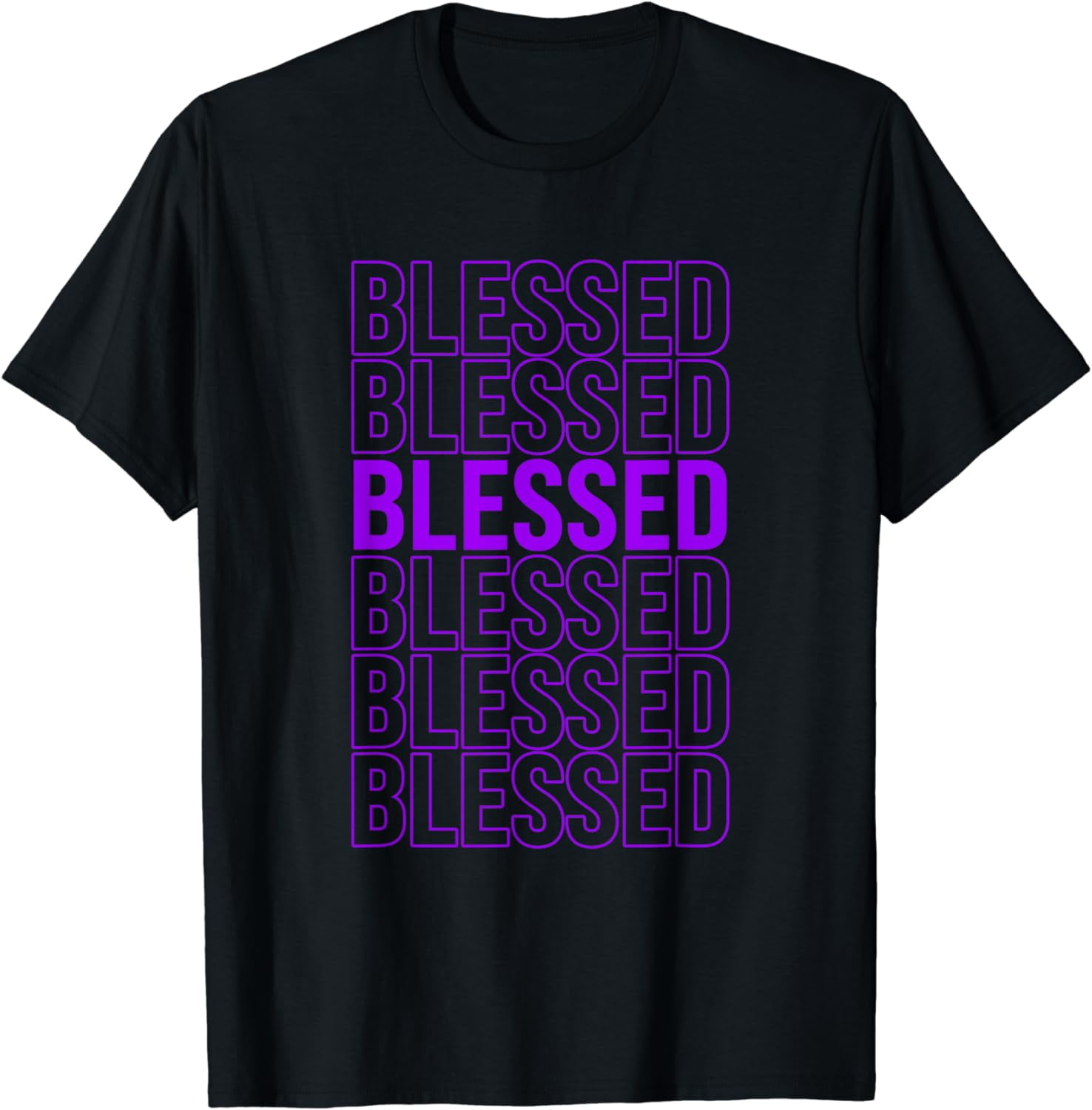 Purple Blessed Purple Graphic T-Shirt - Walmart.com