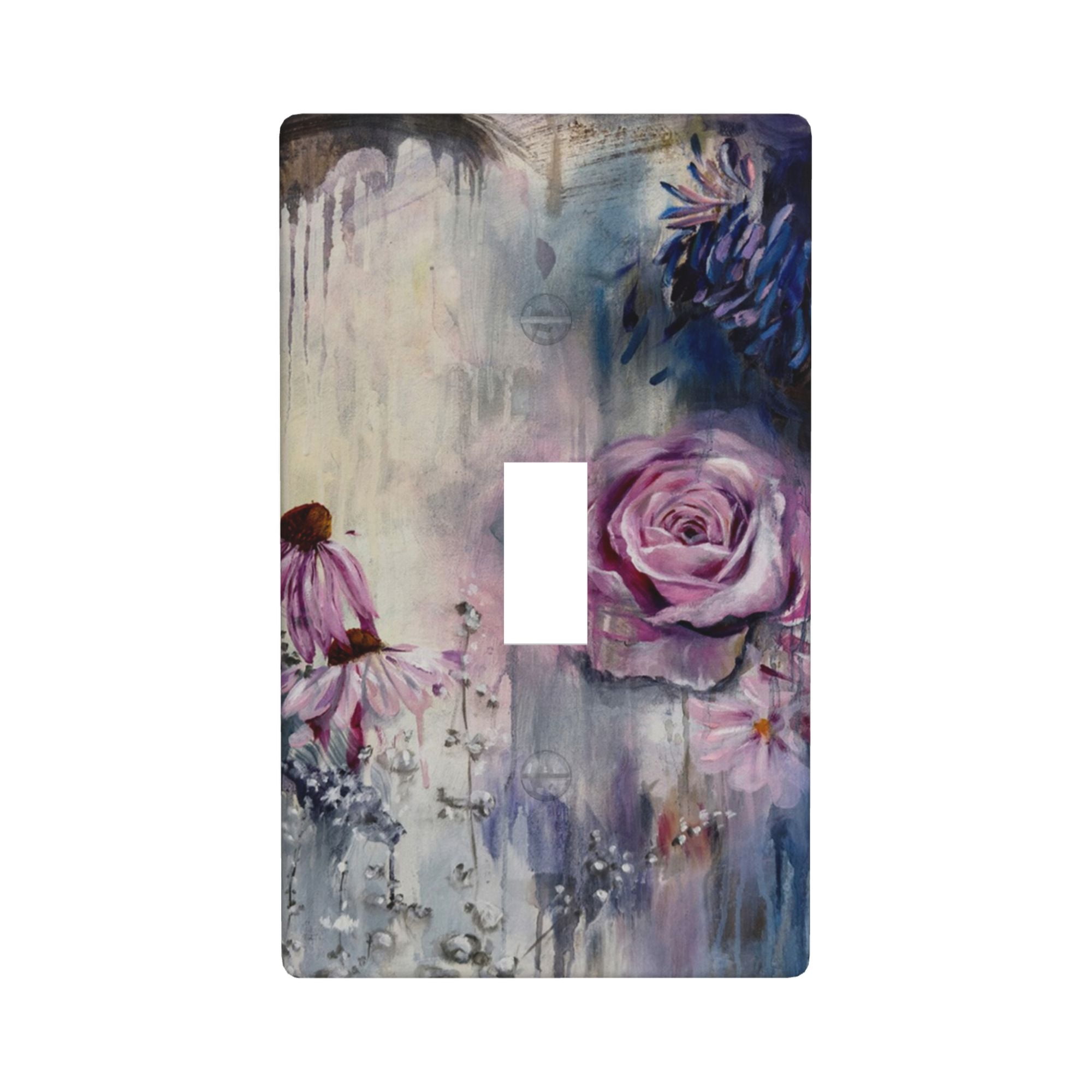 Purple Blossoms Light Switch Cover Plates Single Toggle Wall Plate ...
