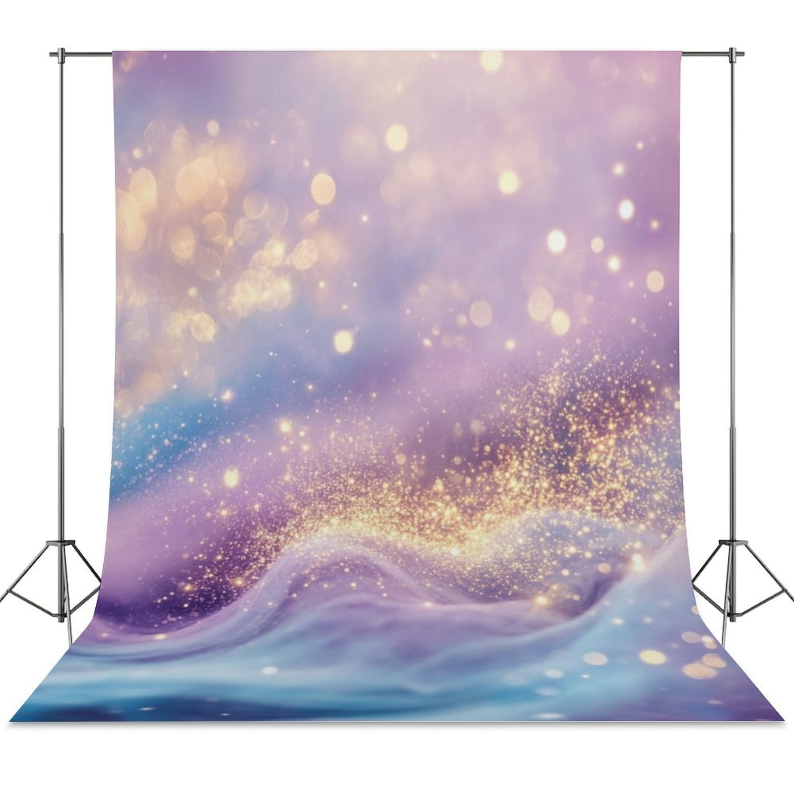 Purple Blue And Gold Wave Backdrops for Photography for Party Backdrop ...
