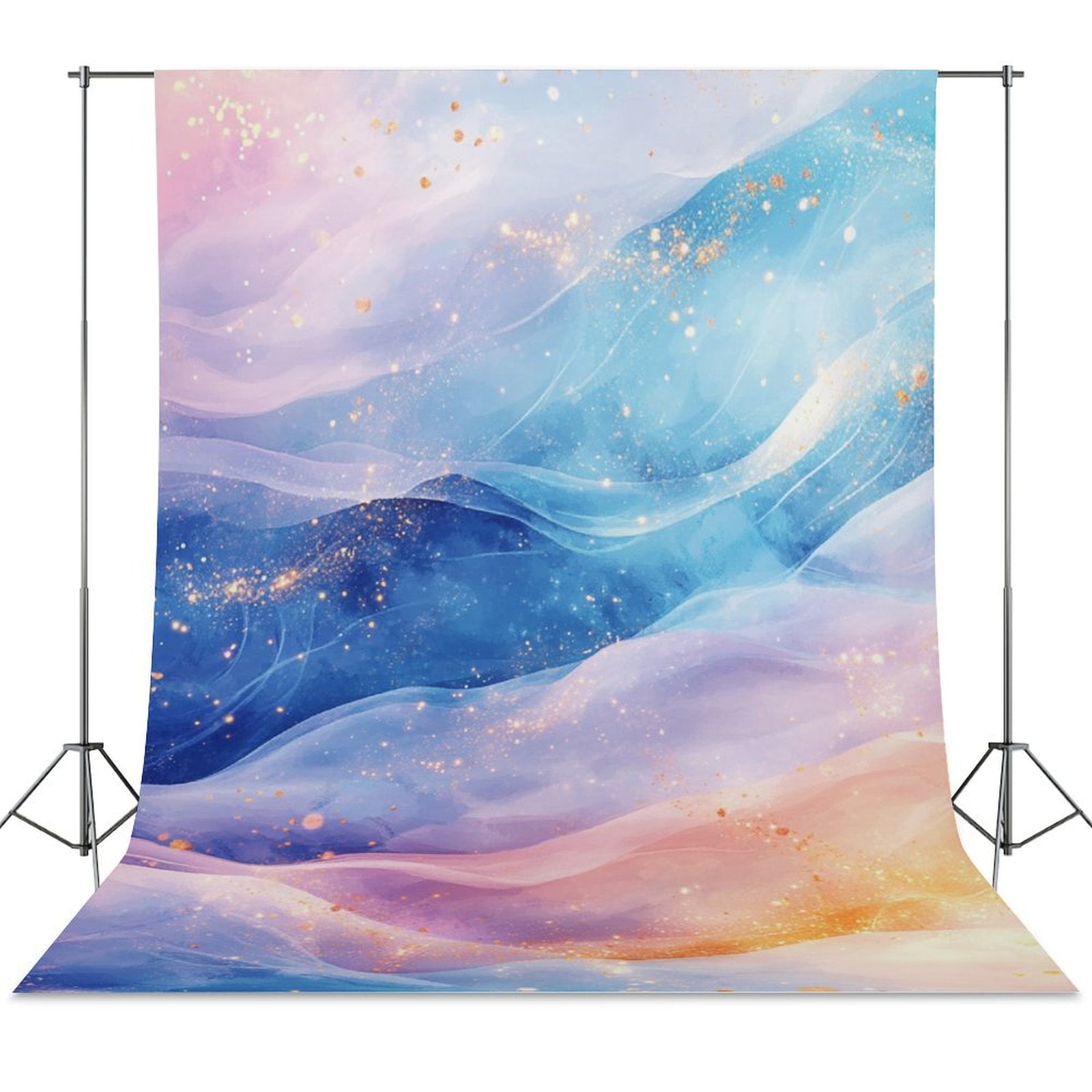 Purple Blue And Gold Wave Backdrops for Photography for Party Backdrop ...